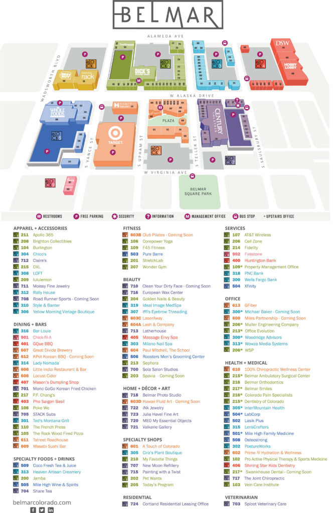 Directory - Belmar Shopping District